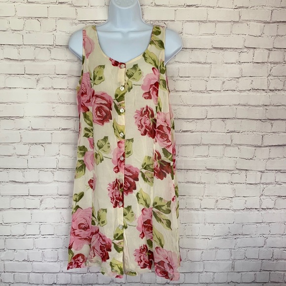 Sacred Threads | Dresses | Sacred Threads Sheer Red Floral Dress Size ...